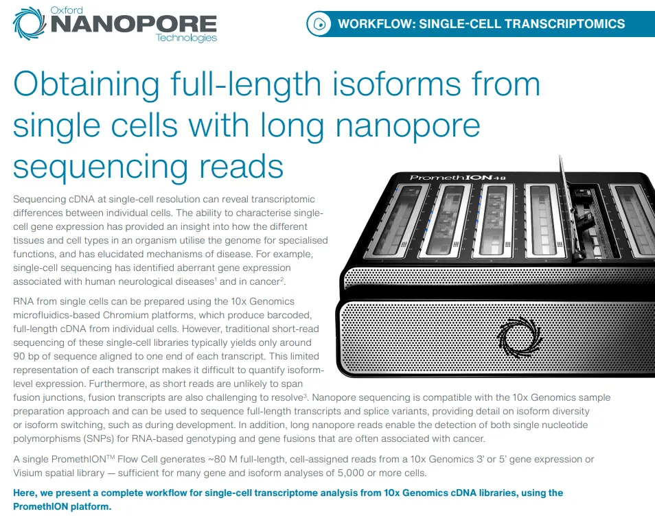 Single-cell sequencing | Oxford Nanopore Technologies