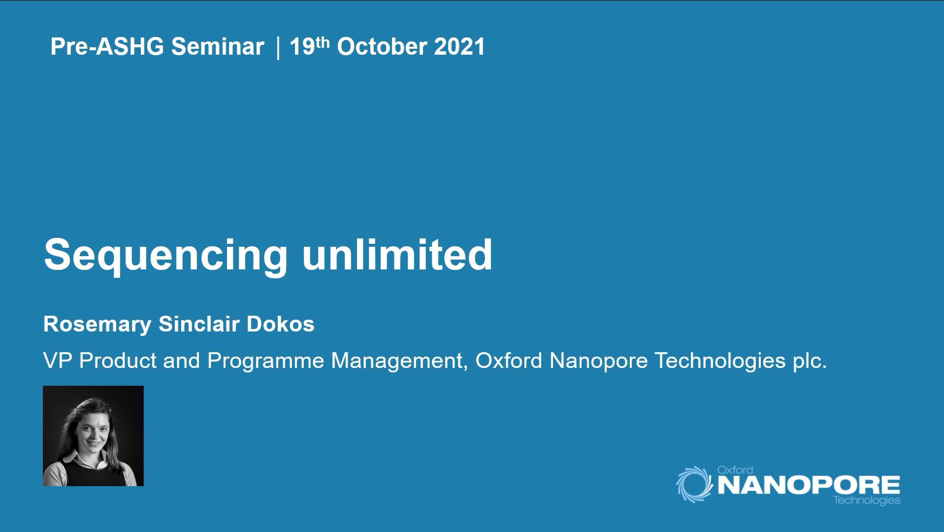 Sequencing Unlimited | Oxford Nanopore Technologies