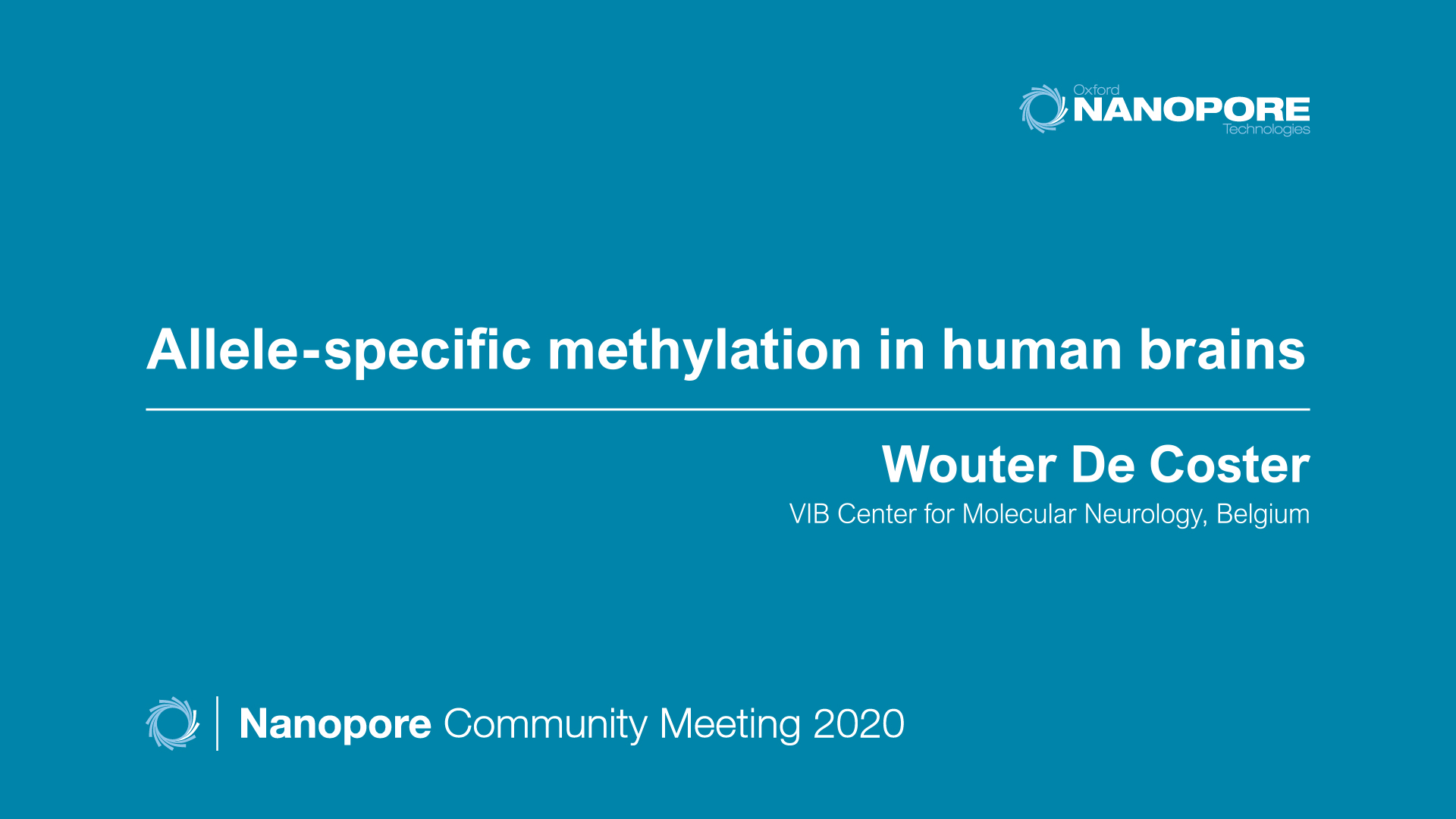 Allele Specific Methylation In Human Brains Oxford Nanopore Technologies