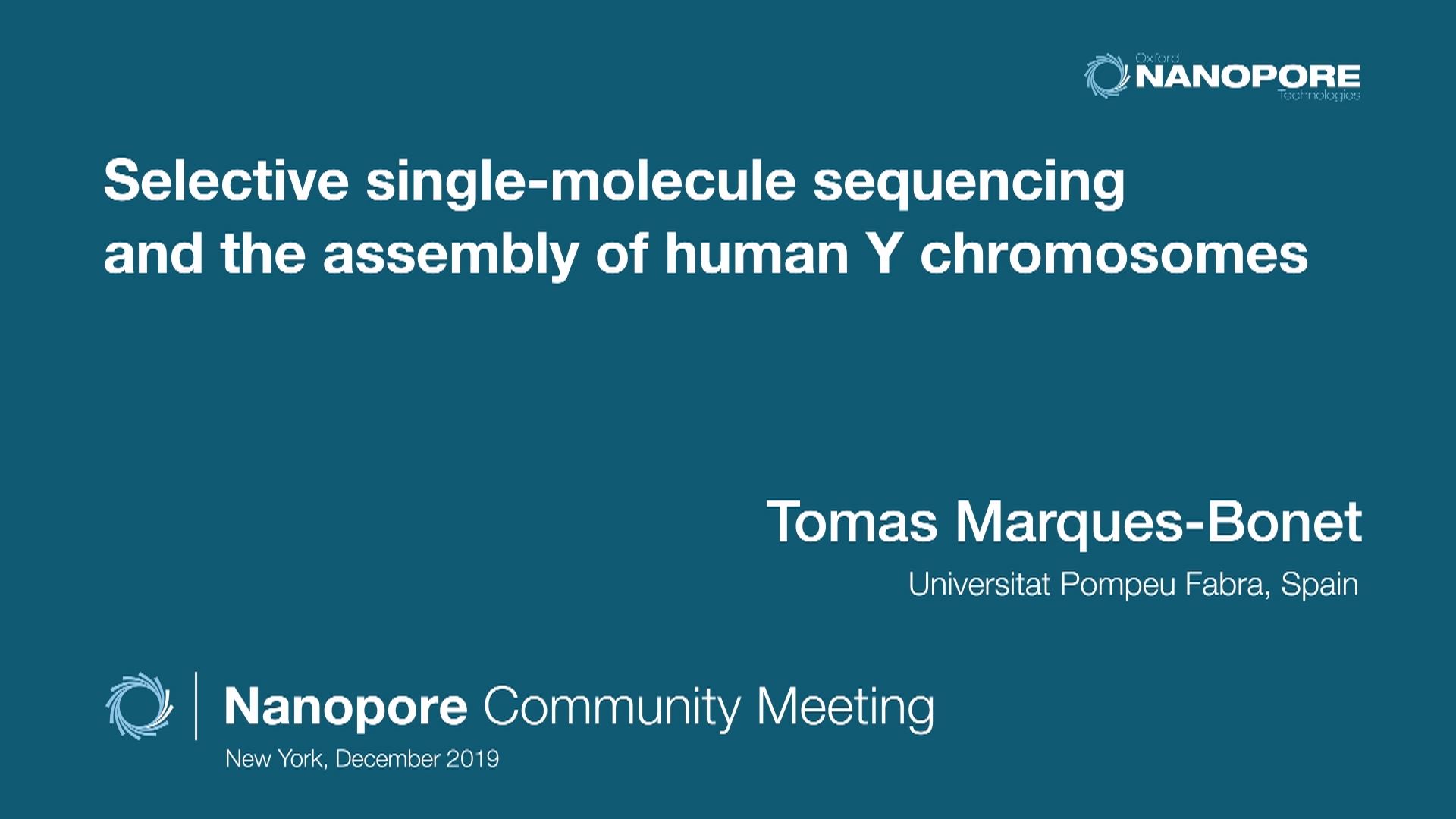 Selective Single Molecule Sequencing And The Assembly Of Human Y