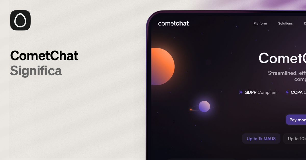 CometChat — Infrastructure and tools to power in-app communications.