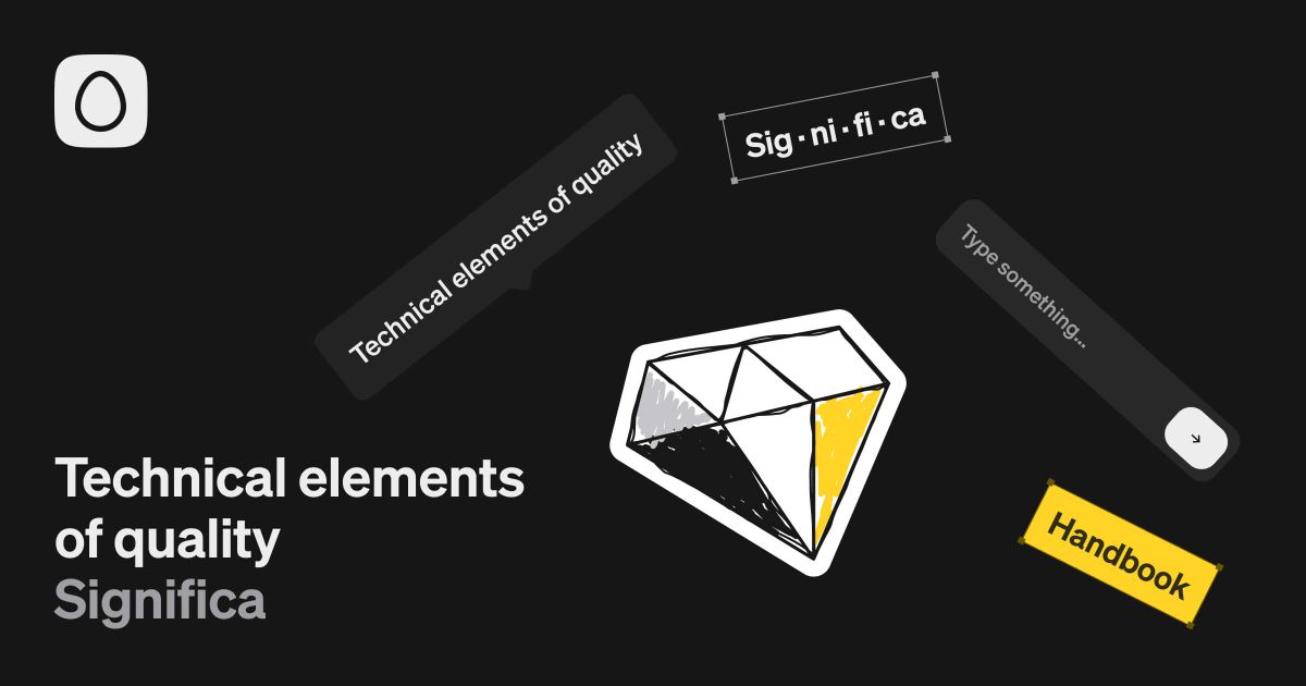 Handbook by Significa — Technical elements of quality