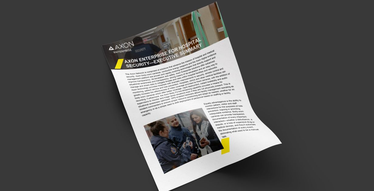 Axon Enterprise For Hospital Security - Axon.com