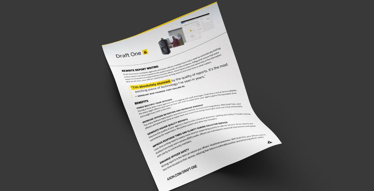 Axon Draft One product card - Axon.com | UK