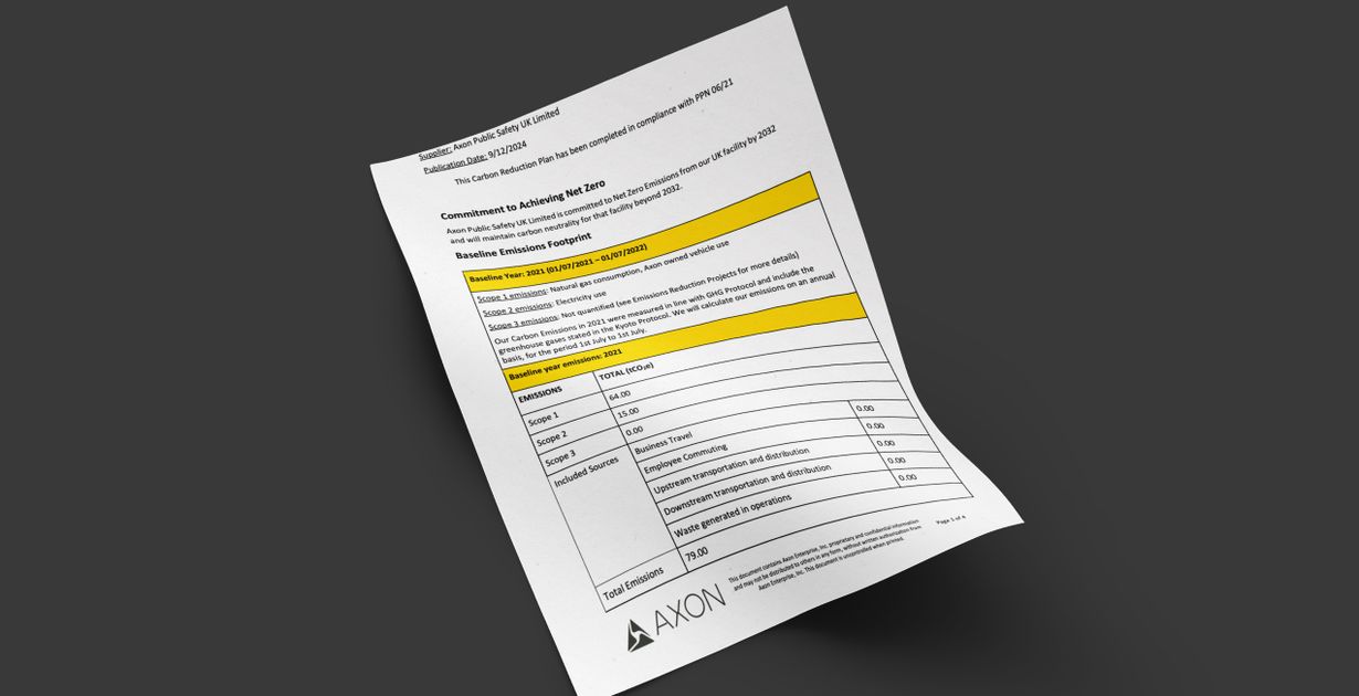 UK Carbon Reduction Plan - Axon.com | UK