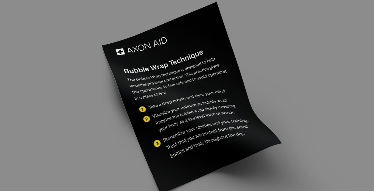 Bubble Wrap Technique Baseball Card For Corrections Officers - Axon.com