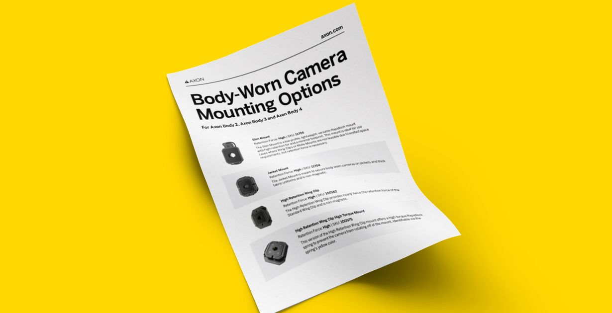 Axon Body Camera Mounts Product Card - Axon.com | EN-CA