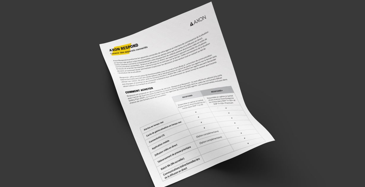Axon Respond Product Card - Axon.com | FR-CA