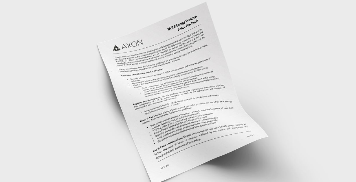 TASER Energy Weapon Policy Playbook Axon taser-energy-weapon-policy-playbook-axon