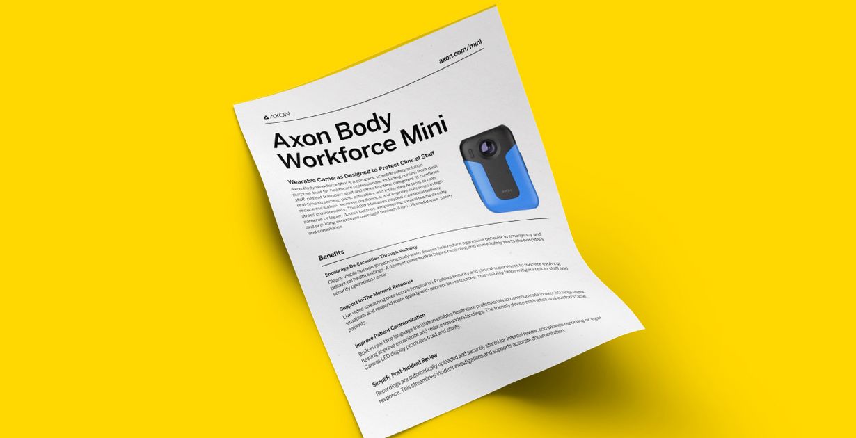 Axon Body Workforce Mini for Healthcare - Axon.com