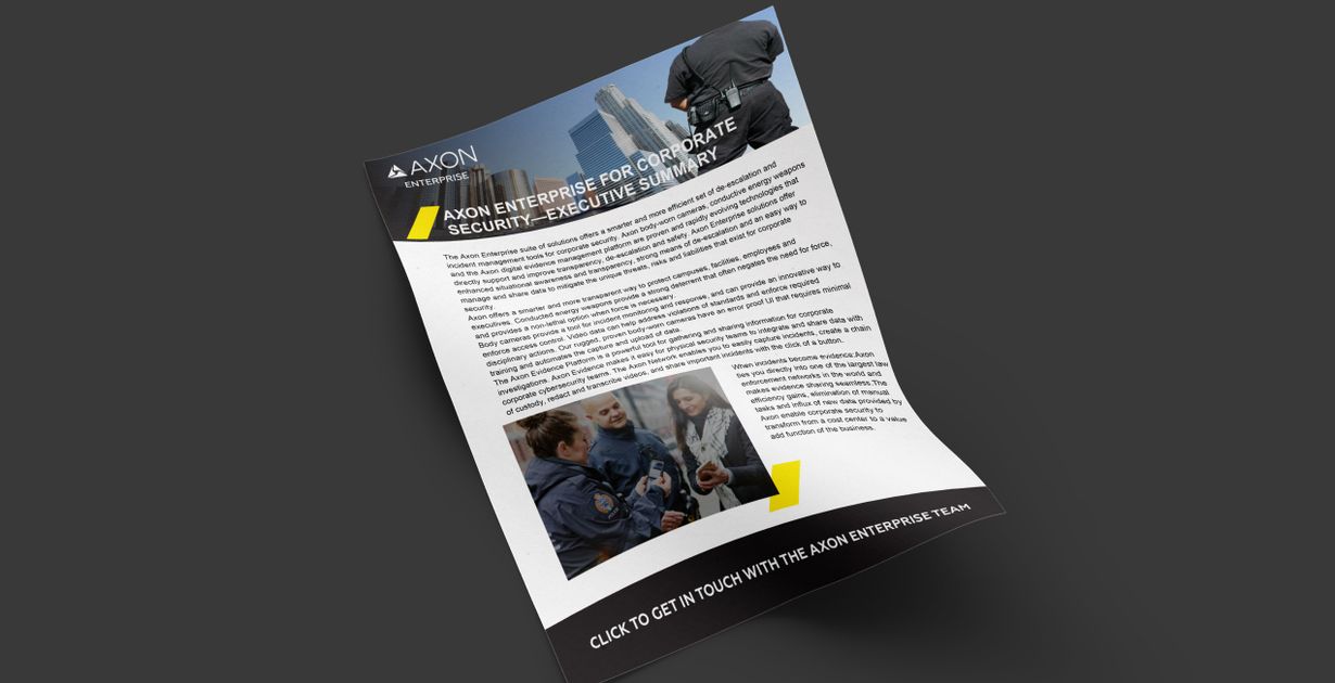 Axon Enterprise For Corporate Security - Axon.com