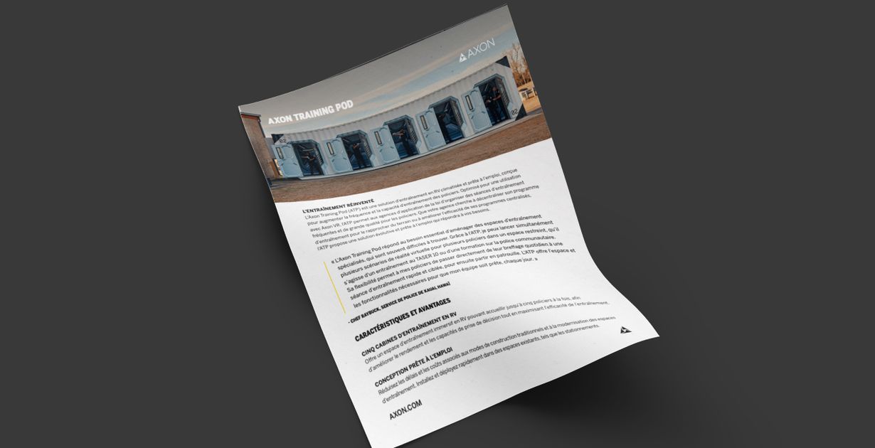 Axon Training Pod Product Card - Axon.com | FR-CA