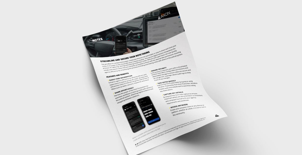 Axon Notes Product Card - Axon.com | EN-CA