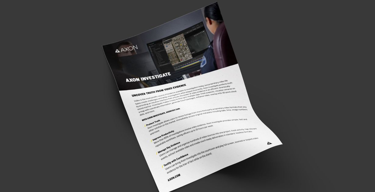 Axon Investigate Product Card - Axon.com | EN-CA