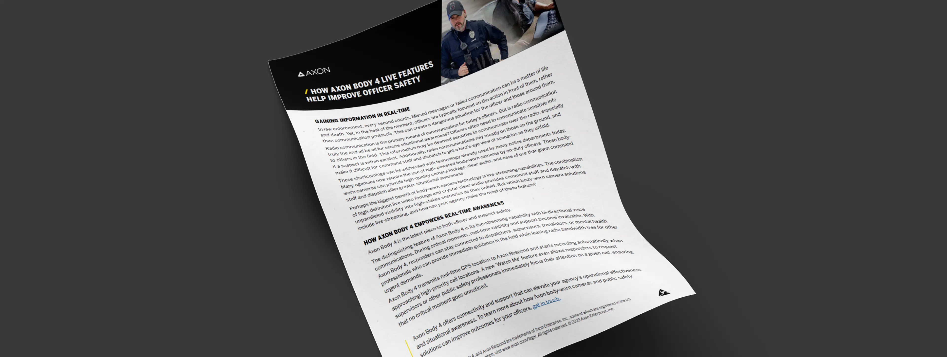 How Axon Body 4 Live Features Help Improve Officer Safety - Axon.com