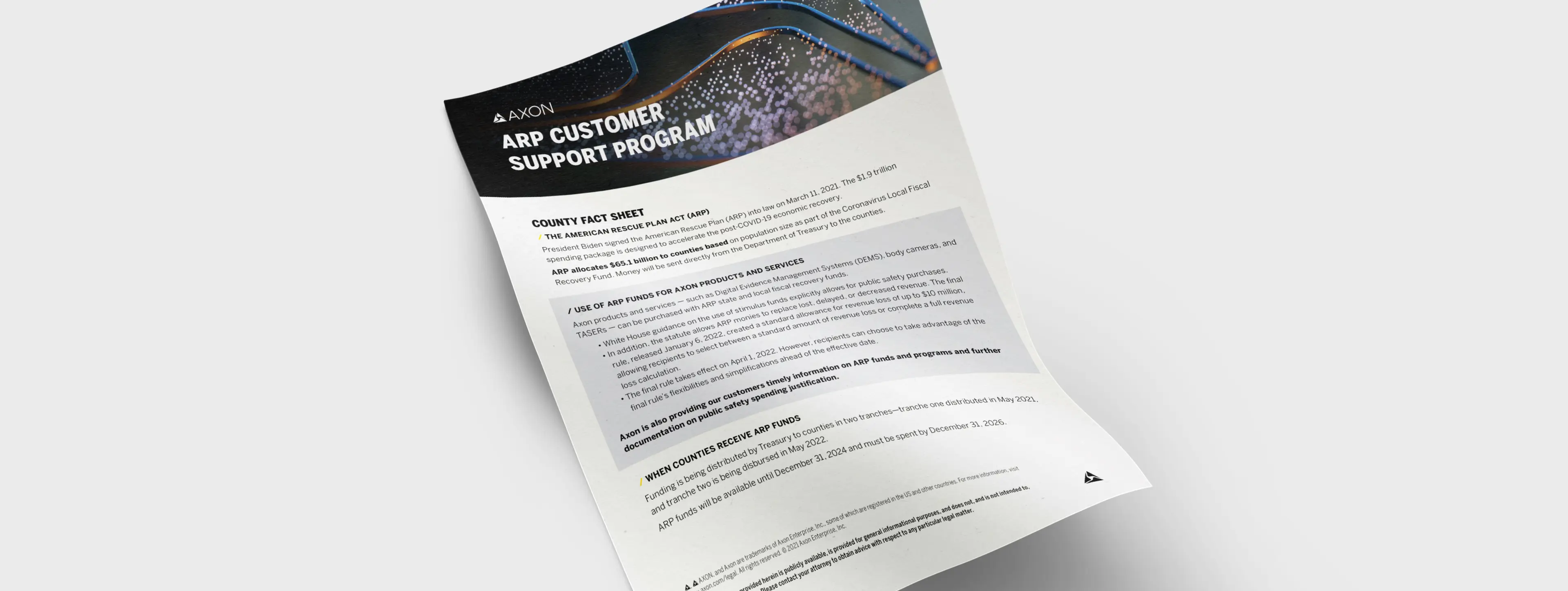 Fact Sheet: American Rescue Plan Act (ARP) for County Security - Axon.com