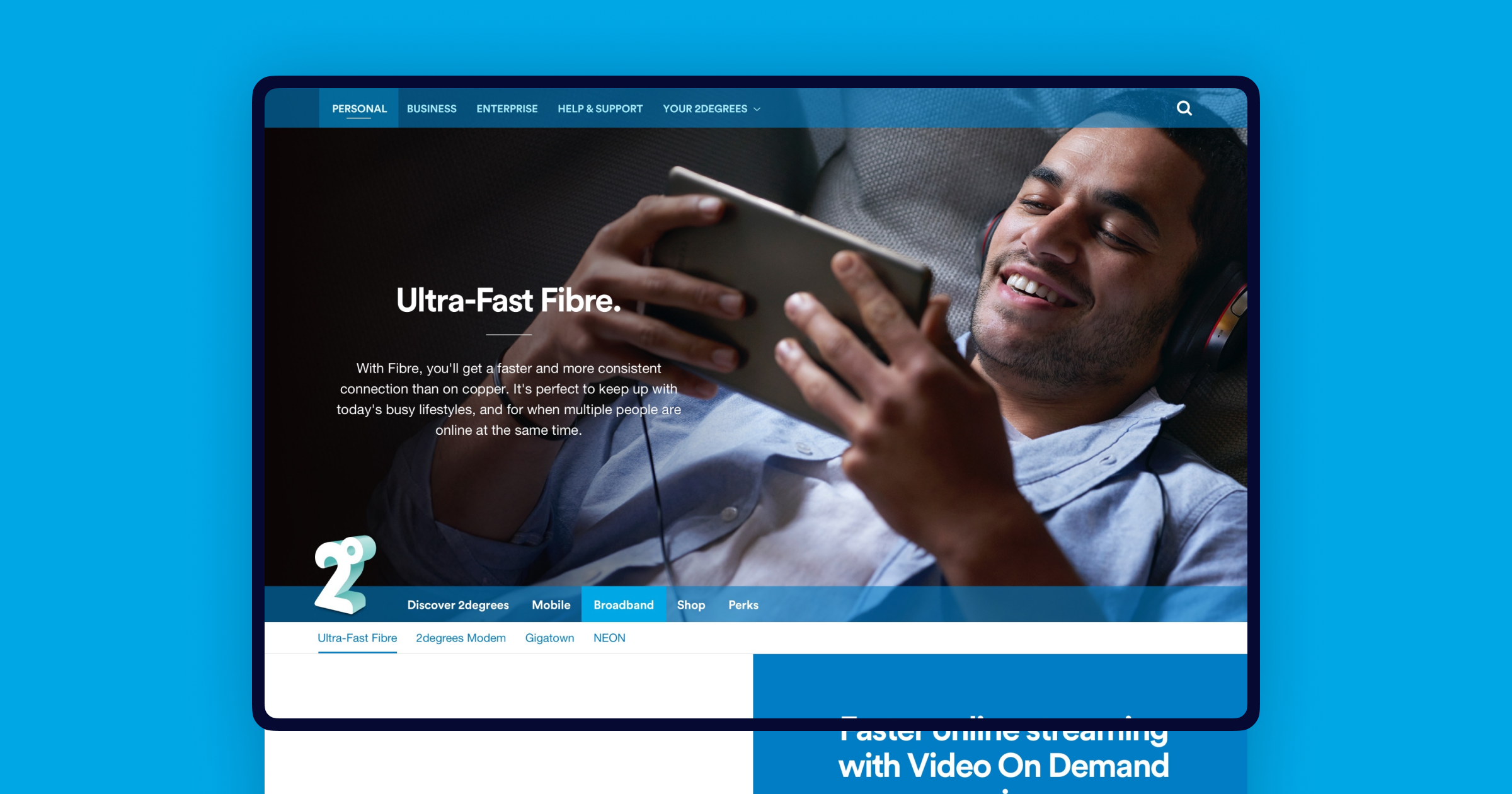 2degrees Broadband experience | A case study by Catch Design