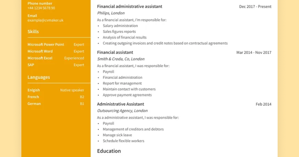 Create a professional CV template with CVMaker 2025