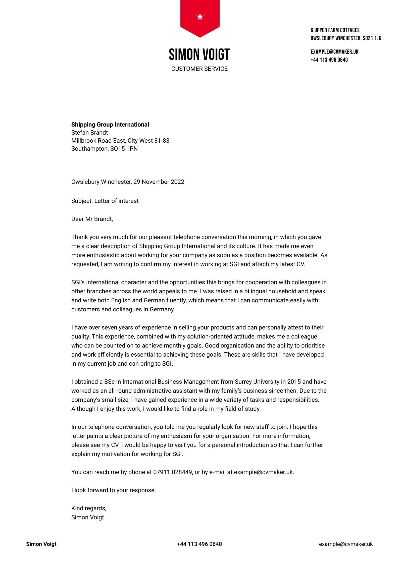 Personalized Cover Letter Free Cover Letter Maker Create A Cover