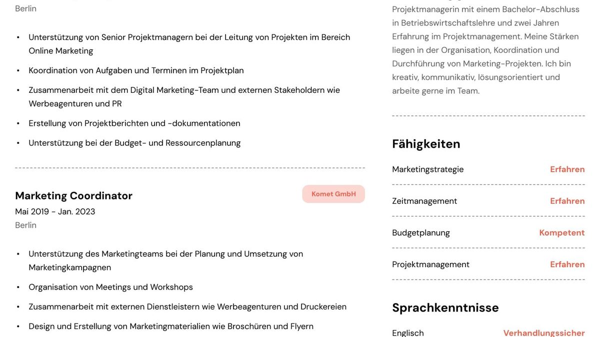 Lebenslauf Projektmanager*in: Beispiele, Vorlagen & Tipps