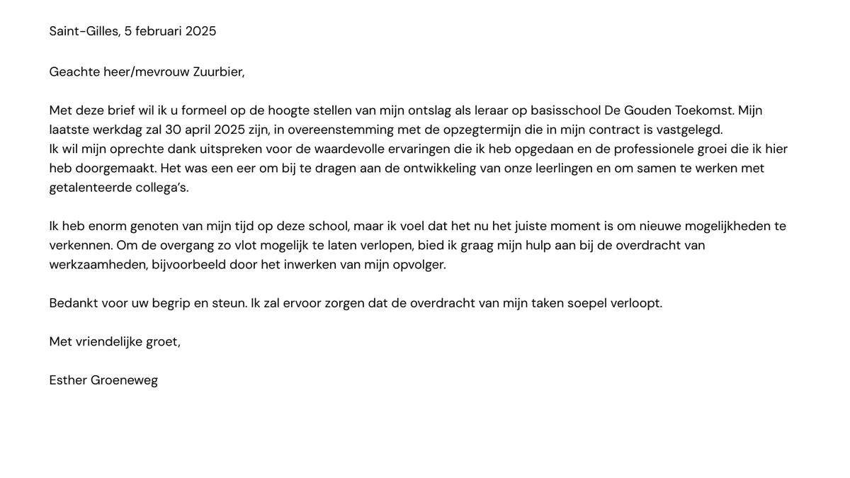 Hoe schrijf je een ontslagbrief in 2025: Tips en Voorbeelden