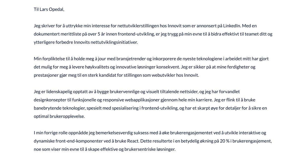 Hvordan skrive en jobbsøknad for programvareutviklere