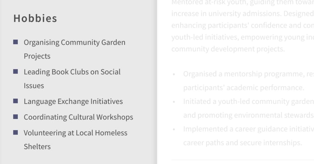 How to List Hobbies and Interests on a CV (With Examples)
