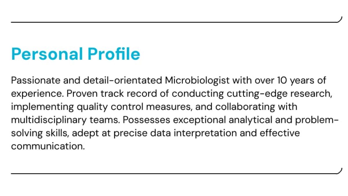 How to Write a CV Personal Profile with 40+ examples