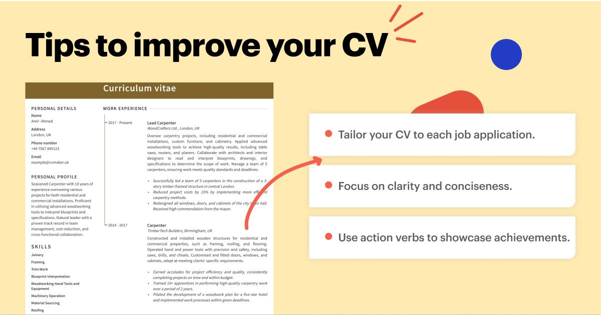 10 Tips on How to Improve Your CV with Examples!