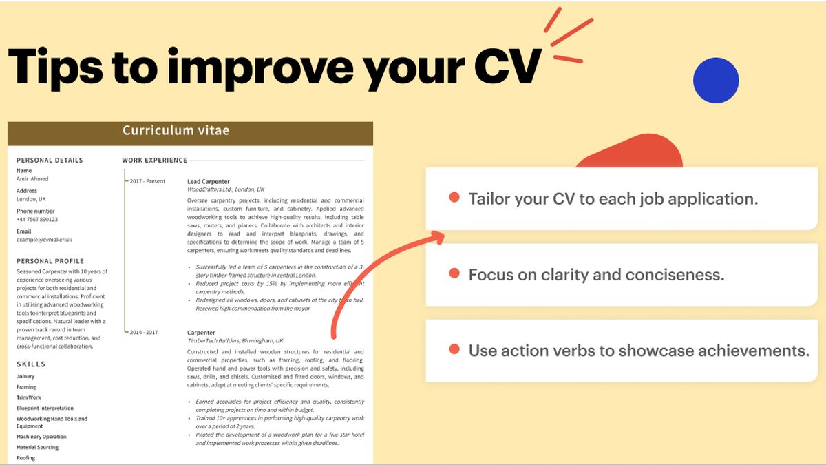 10 Tips on How to Improve Your CV with Examples!