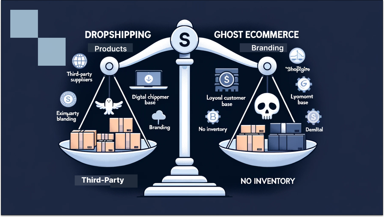 What is the difference between ghost commerce and dropshipping?
