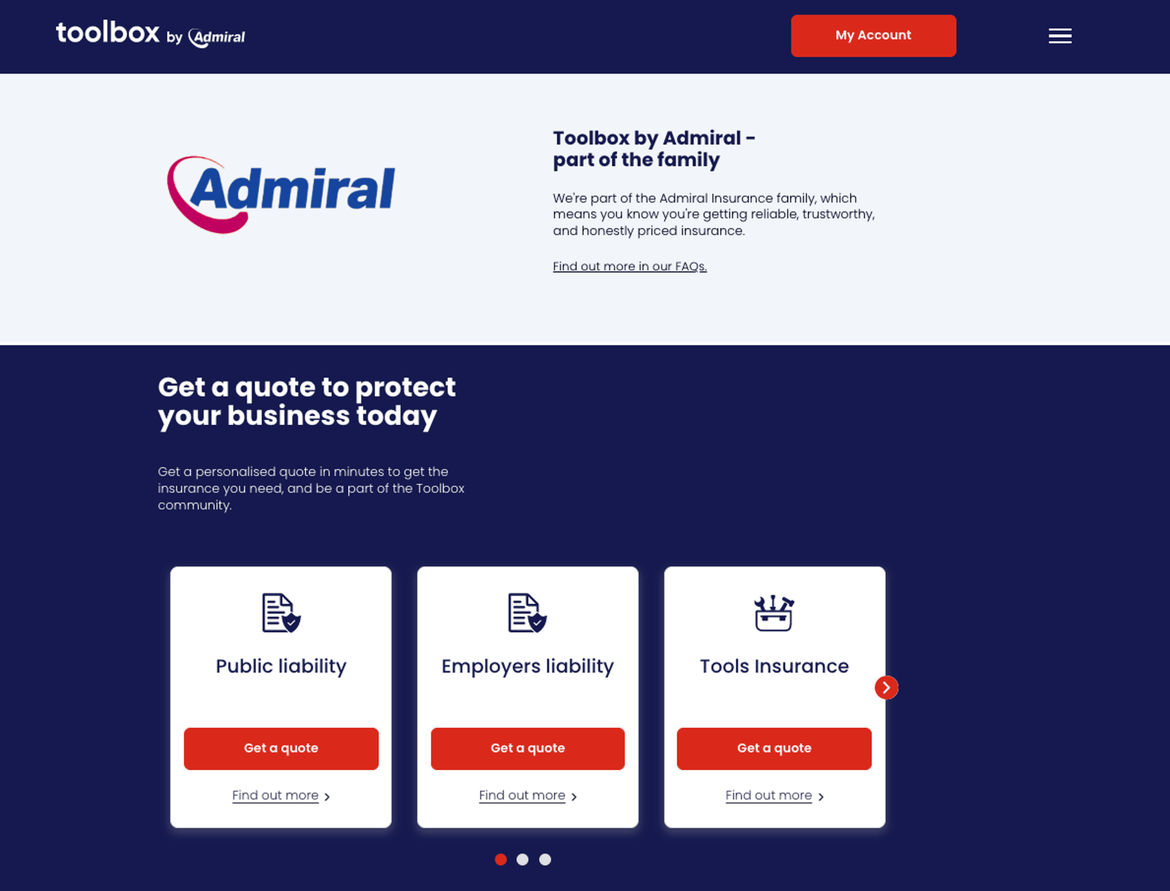 Front-end Development for Toolbox by Admiral | Case Study by Pagepro