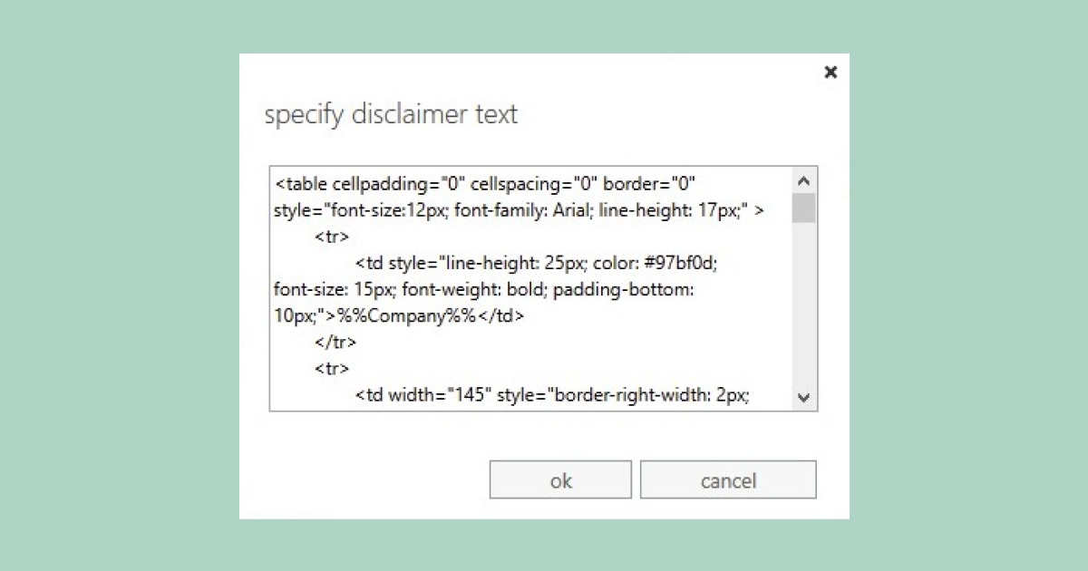 Introducing the Office 365 Disclaimer Function | Exclaimer