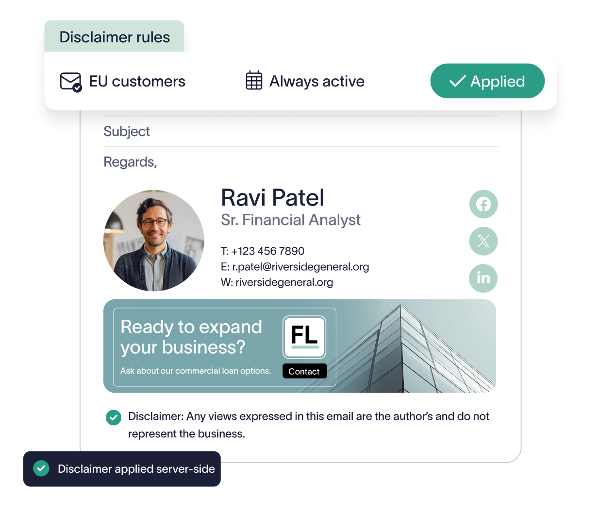 Automated Compliance for Email Signatures