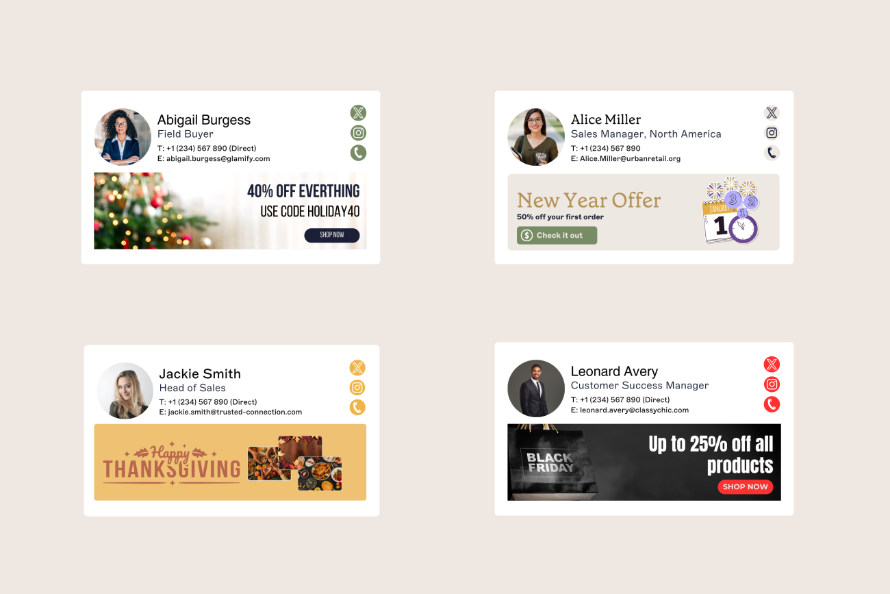20+ Holiday Email Signature Templates & Examples