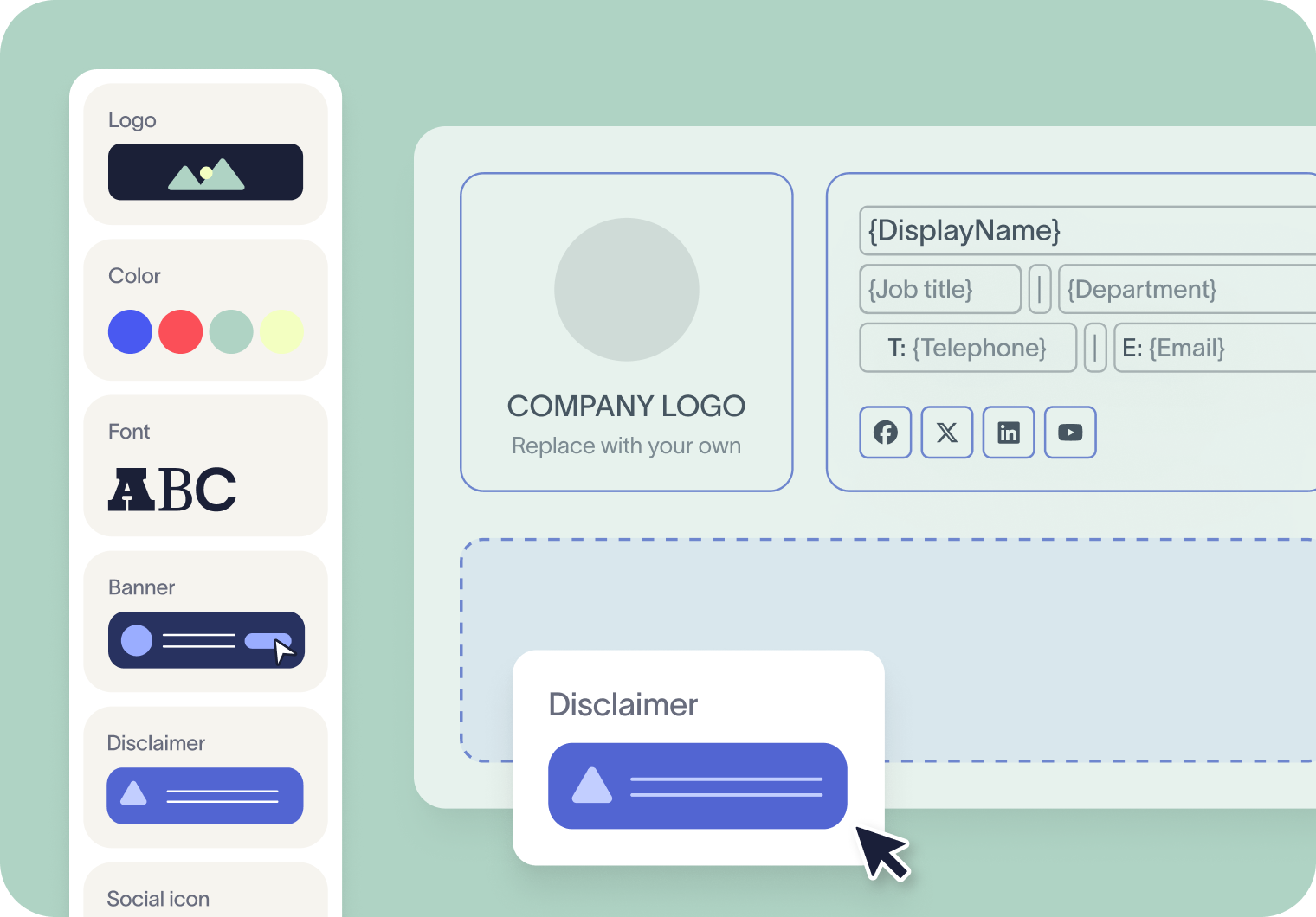 Drag and Drop Email Signature Editor | Exclaimer