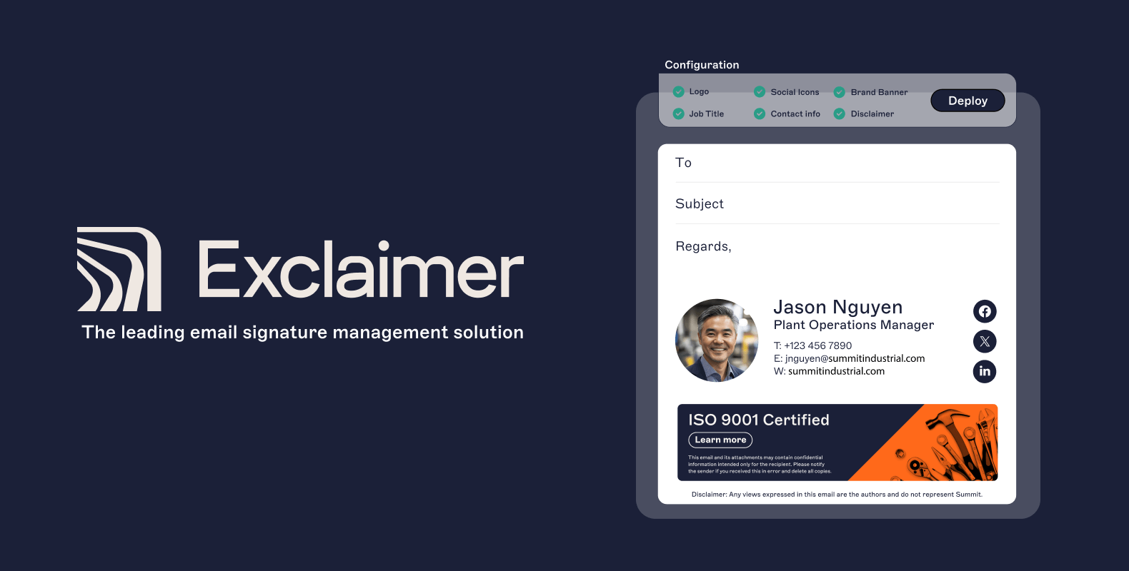 Email Signature Management for Manufacturing | Exclaimer