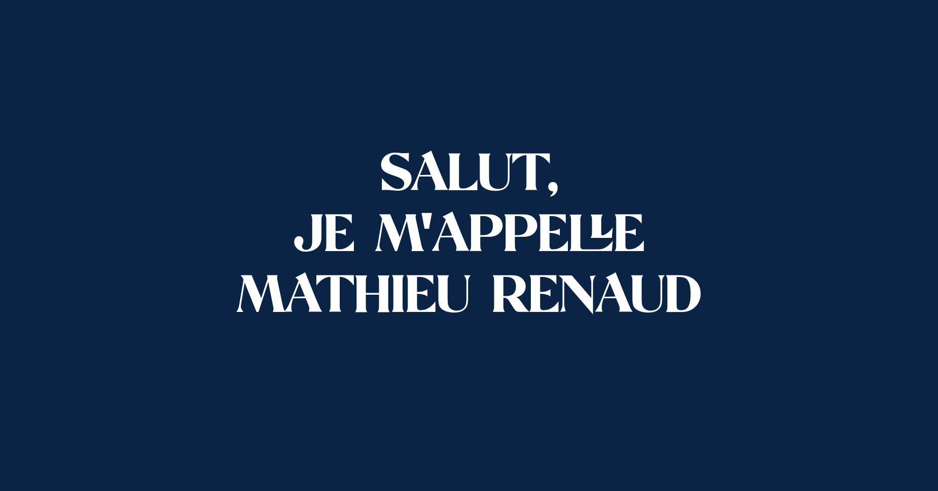 Mathieu Renaud | Portfolio