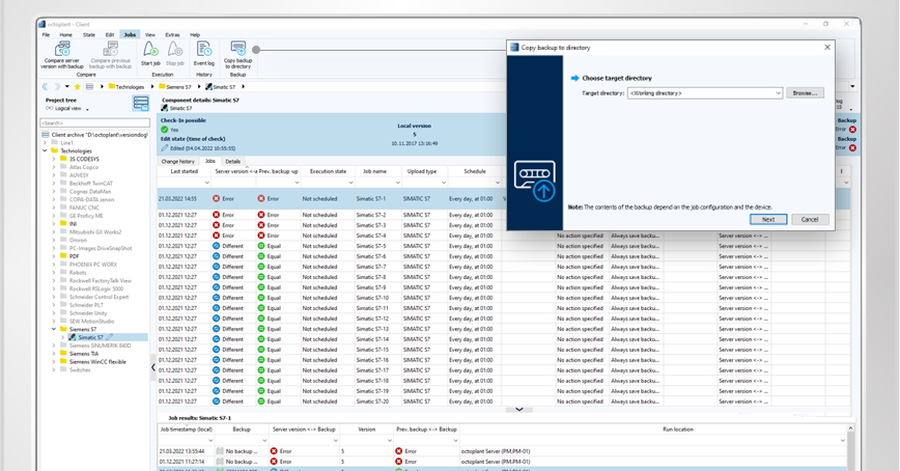 Snel herstel van ongewenste wijzigingen in PLC-software