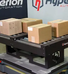 Snap on, power up: Automate your MiRs with seamless conveyors.