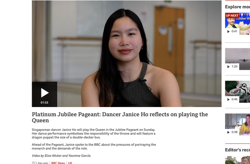 The Hatchling - Platinum Jubilee Pageant: Dancer Janice Ho reflects on ...
