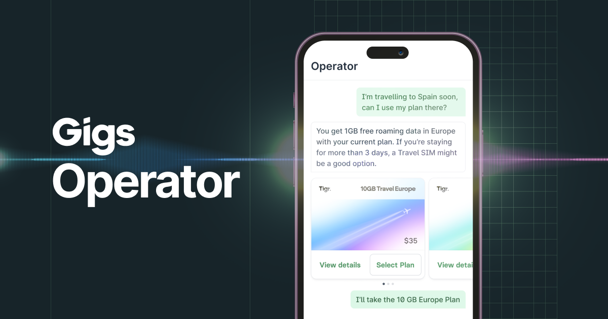 Gigs Operator: Customer service AI built for telecom