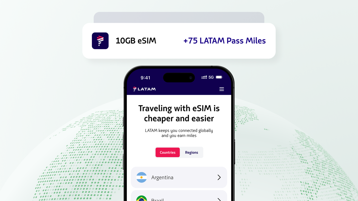 LATAM now offers eSIM service for travels