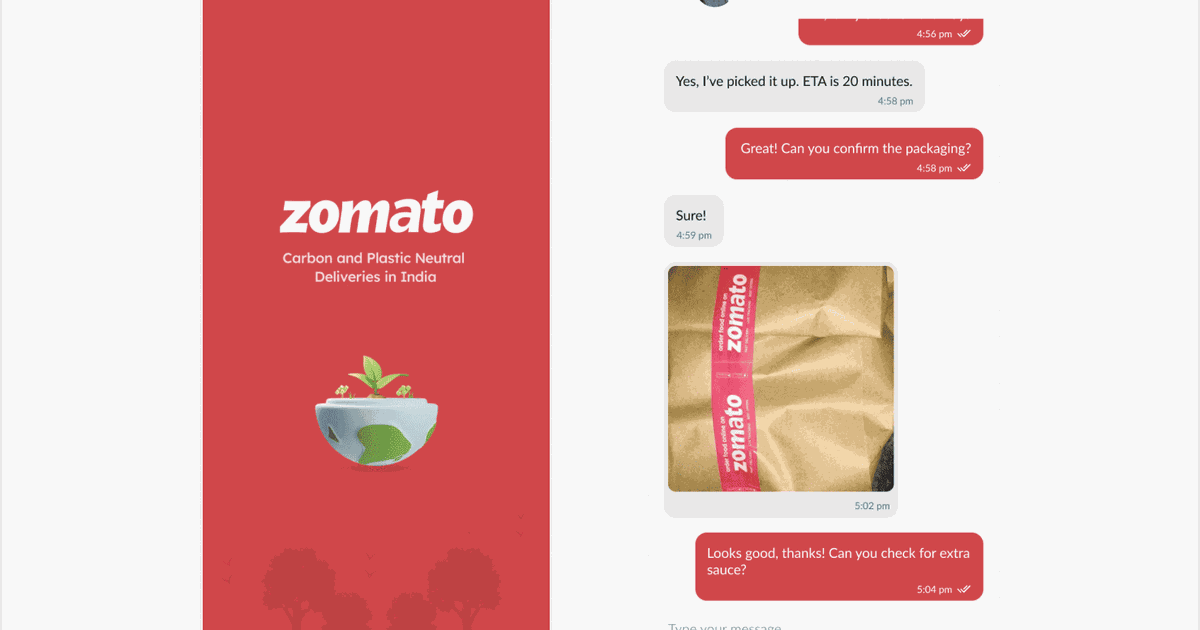 Zomato chat template