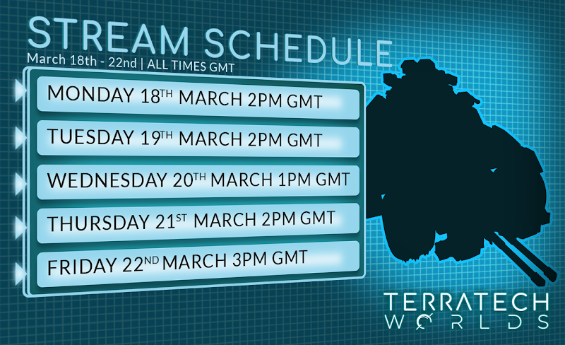 Early Access Week Stream Schedule | Terratech Worlds