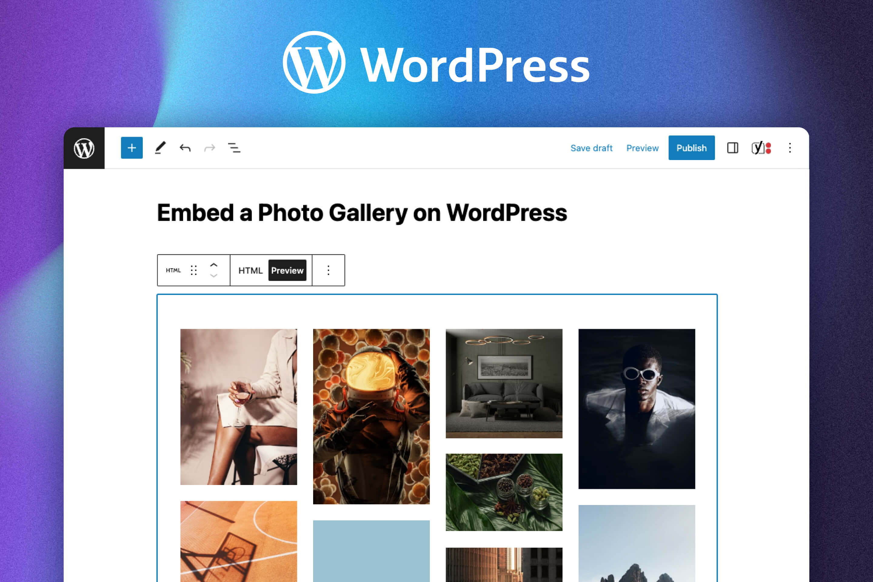 How to Embed a Photo Gallery on WordPress?
