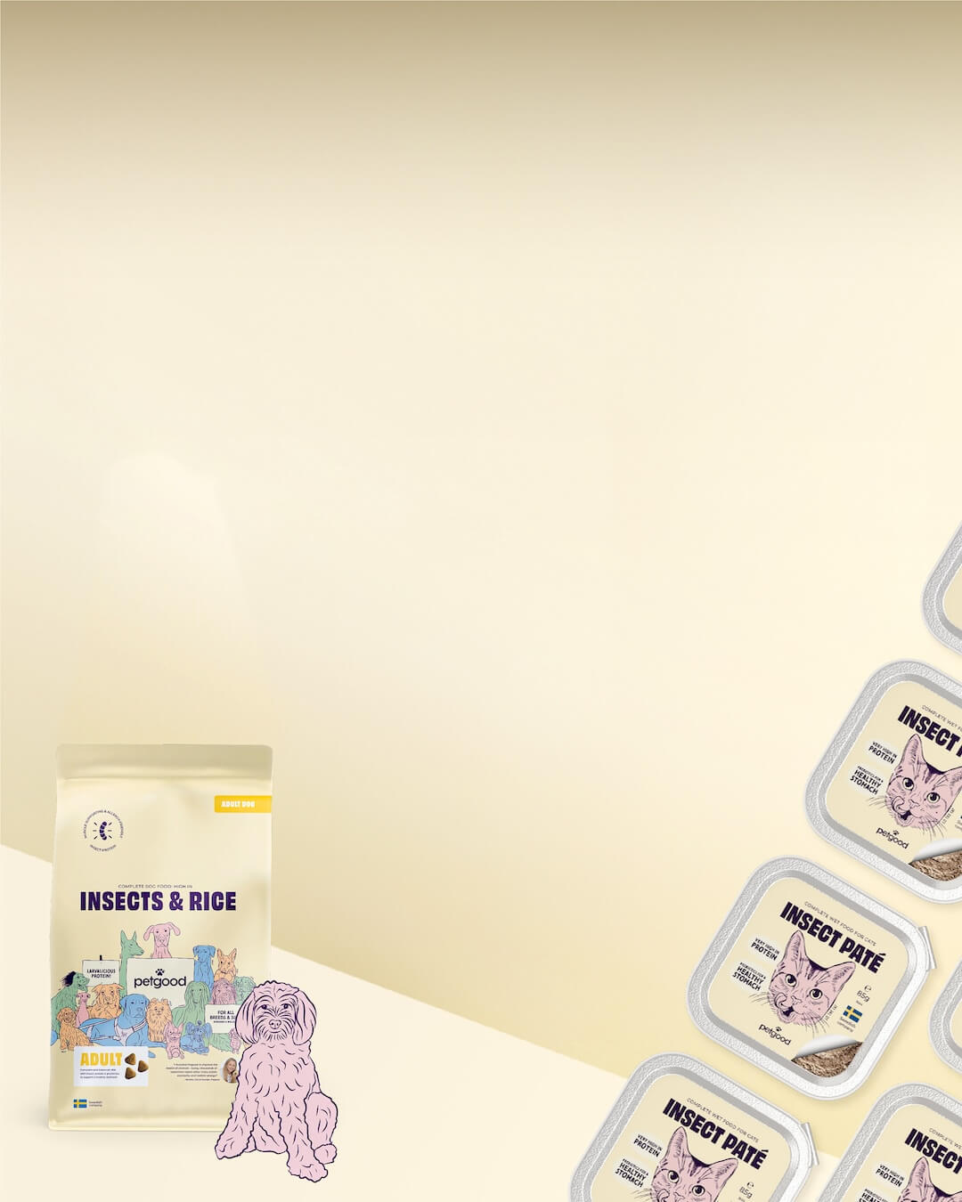 Insect-based dog & cat food