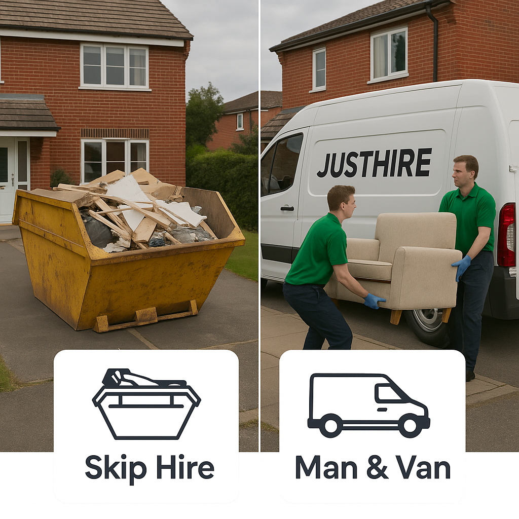 Skip Hire vs Man & Van Clearance: Which Waste | JUSTHIRE