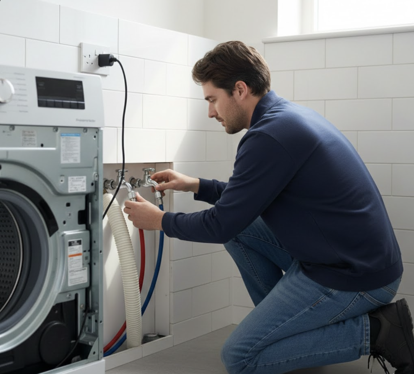 Integrated Washing Machine Hook-Up | Built-In Installation | JUSTHIRE