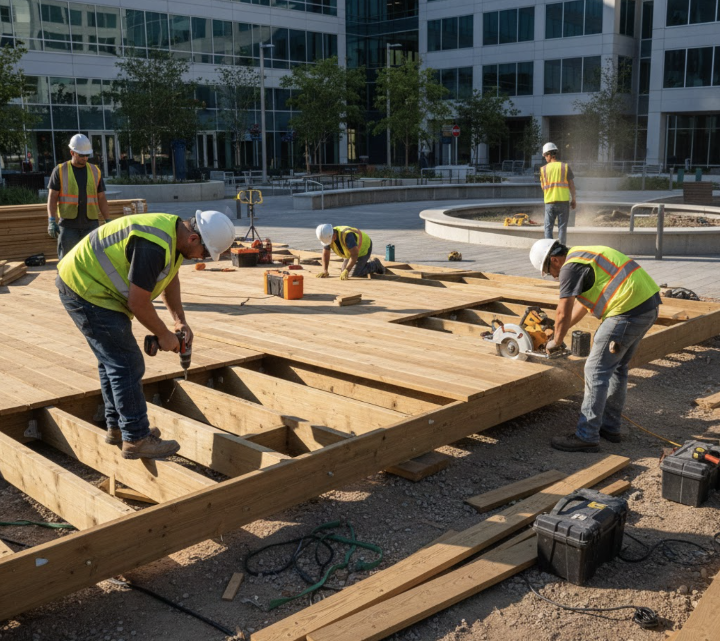 Commercial Decking Installation | JUSTHIRE